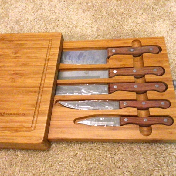 Square | Kitchen | Cutting Board Knife Set Combo | Poshmark